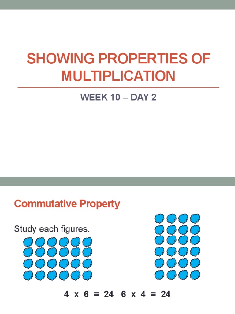 Showing Properties of Multiplication | PDF
