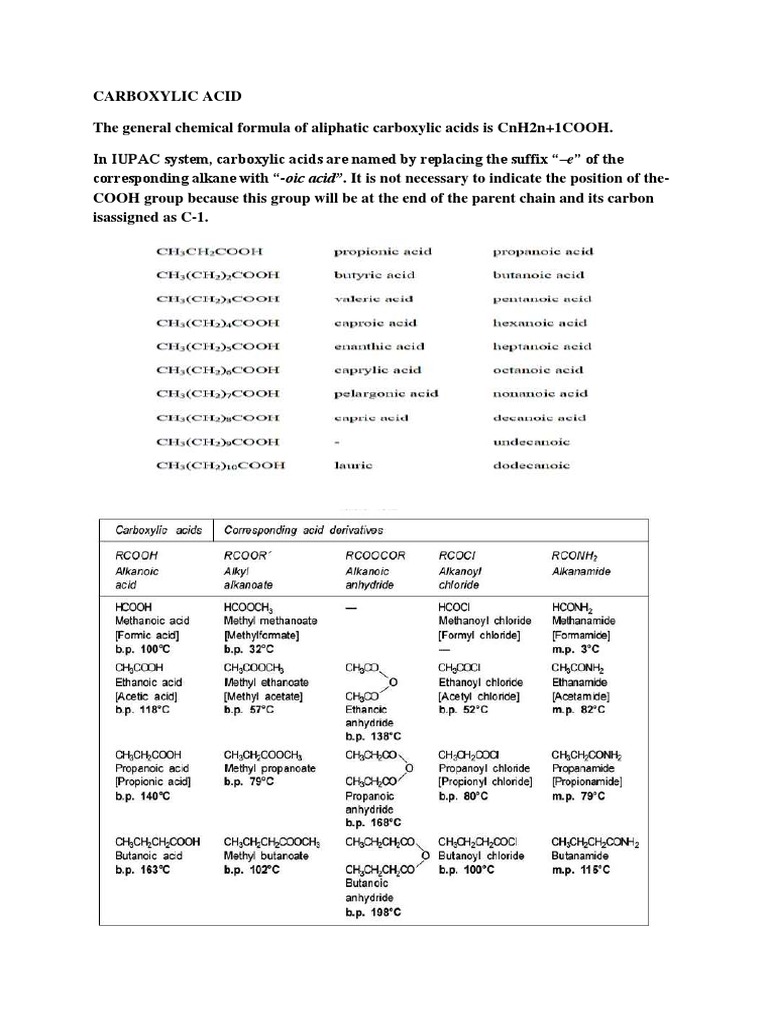 Carboxylic Acid - Notes | PDF | Carboxylic Acid | Ester