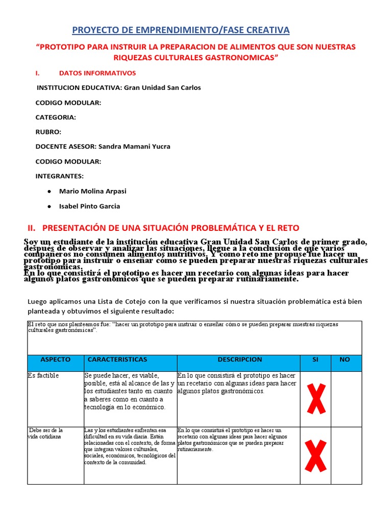 1 Esquema Del Proyecto Design Thinking Final.... | PDF | Alimentos ... 1 Esquema Del Proyecto Design Thinking Final.... | PDF | Alimentos ...