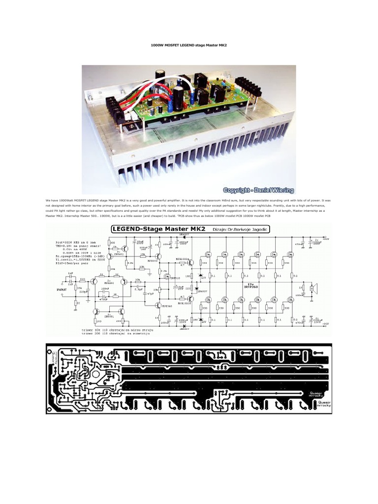 1000W MOSFET LEGEND Stage Master MK2 | PDF