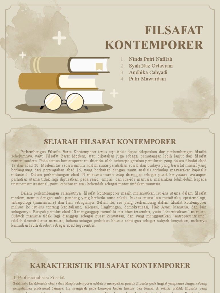 Filsafat Kontemporer | PDF | Filsafat