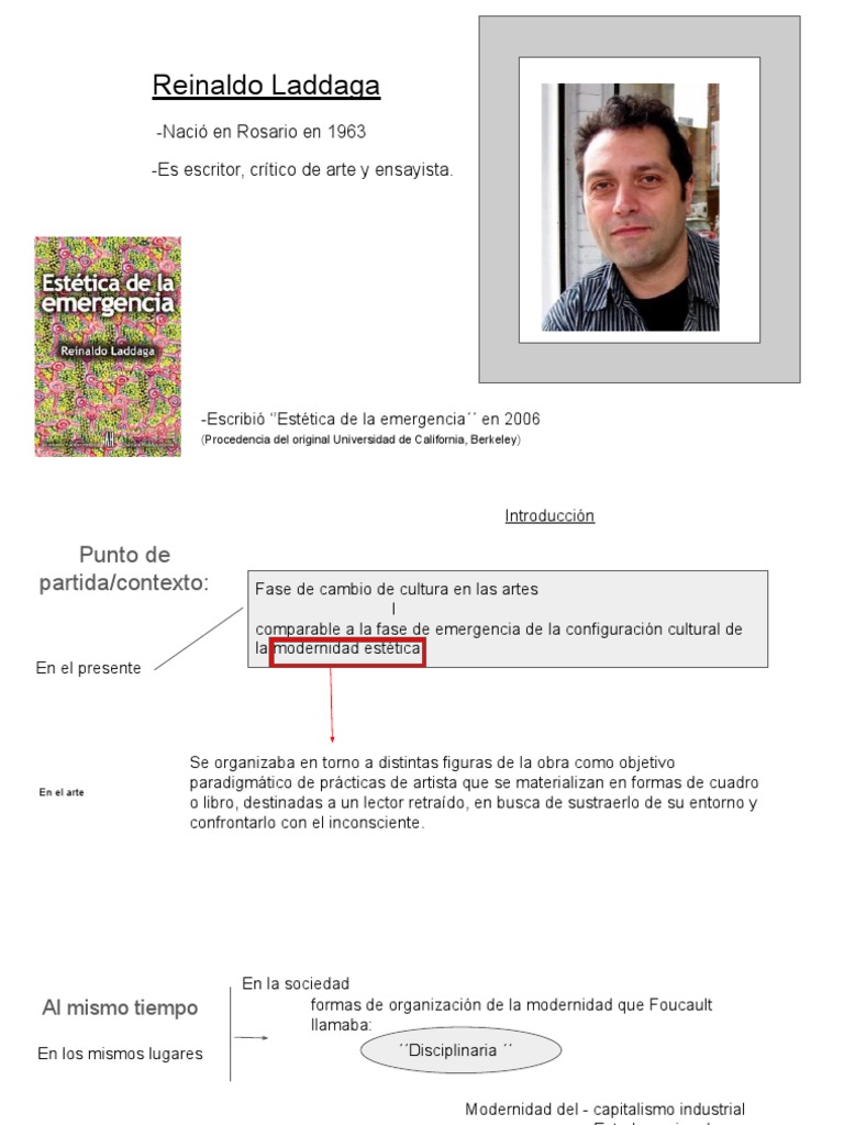 Reinaldo Laddaga, Estetica de La Emergencia | PDF | Modernidad | Estética