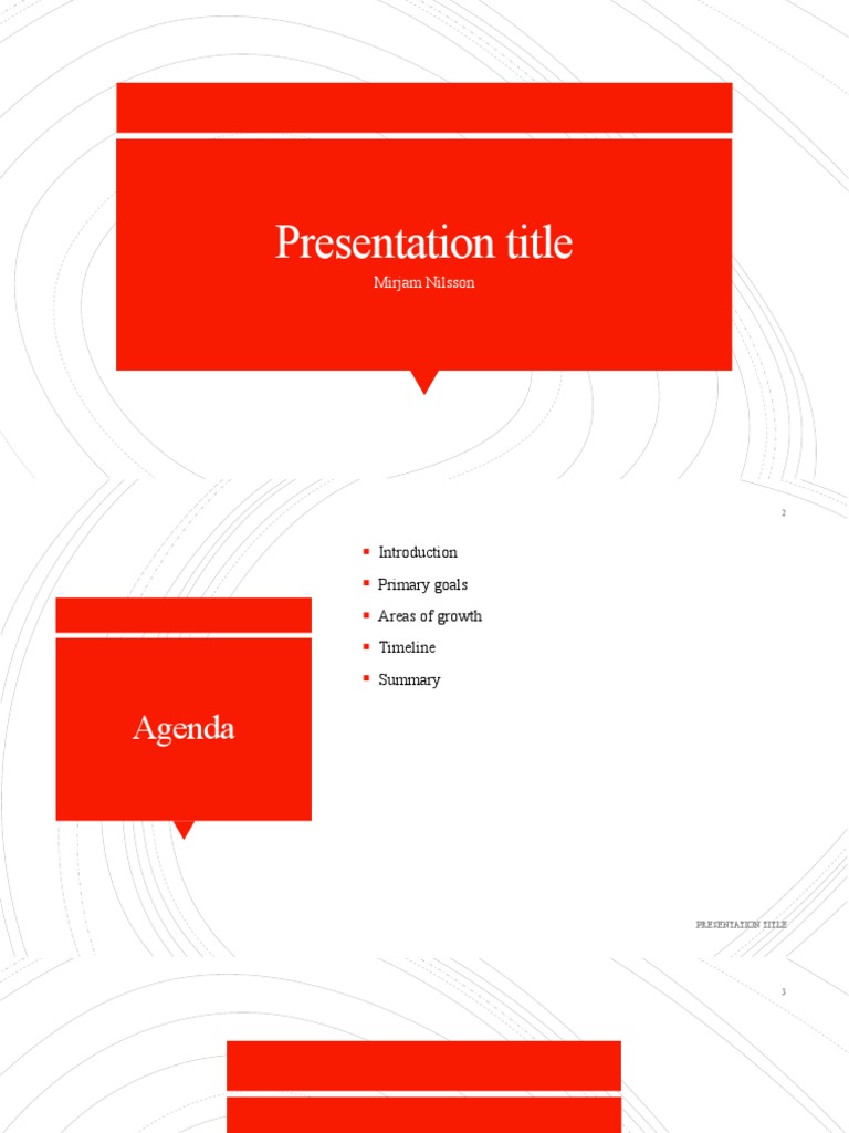 Presentation Title: Mirjam Nilsson | Download Free PDF | Electronic Business | Business