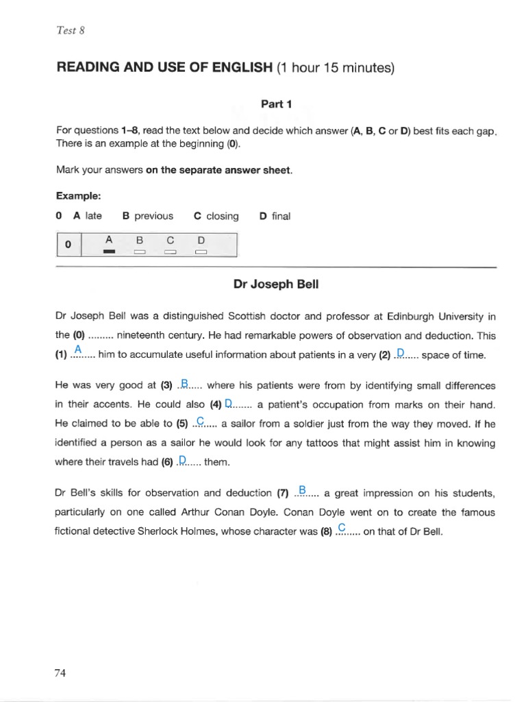 FCE2 Test 8 RUE | PDF