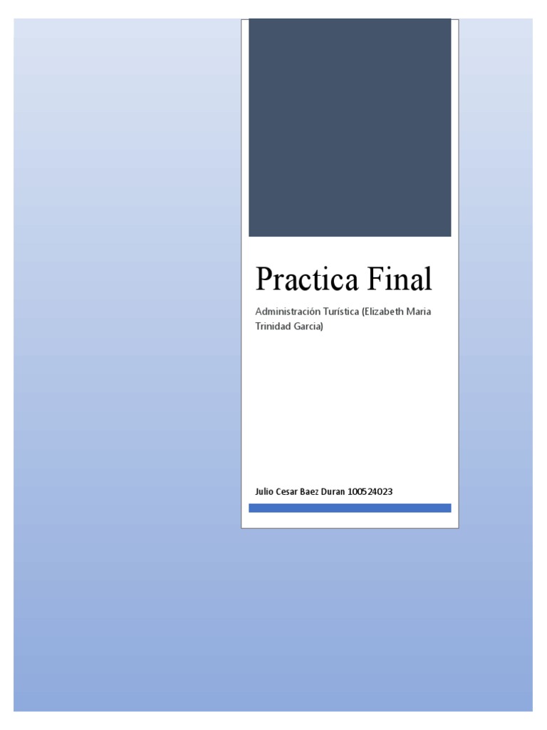 Practica Final de Adm Turistica | PDF | Turismo | República Dominicana