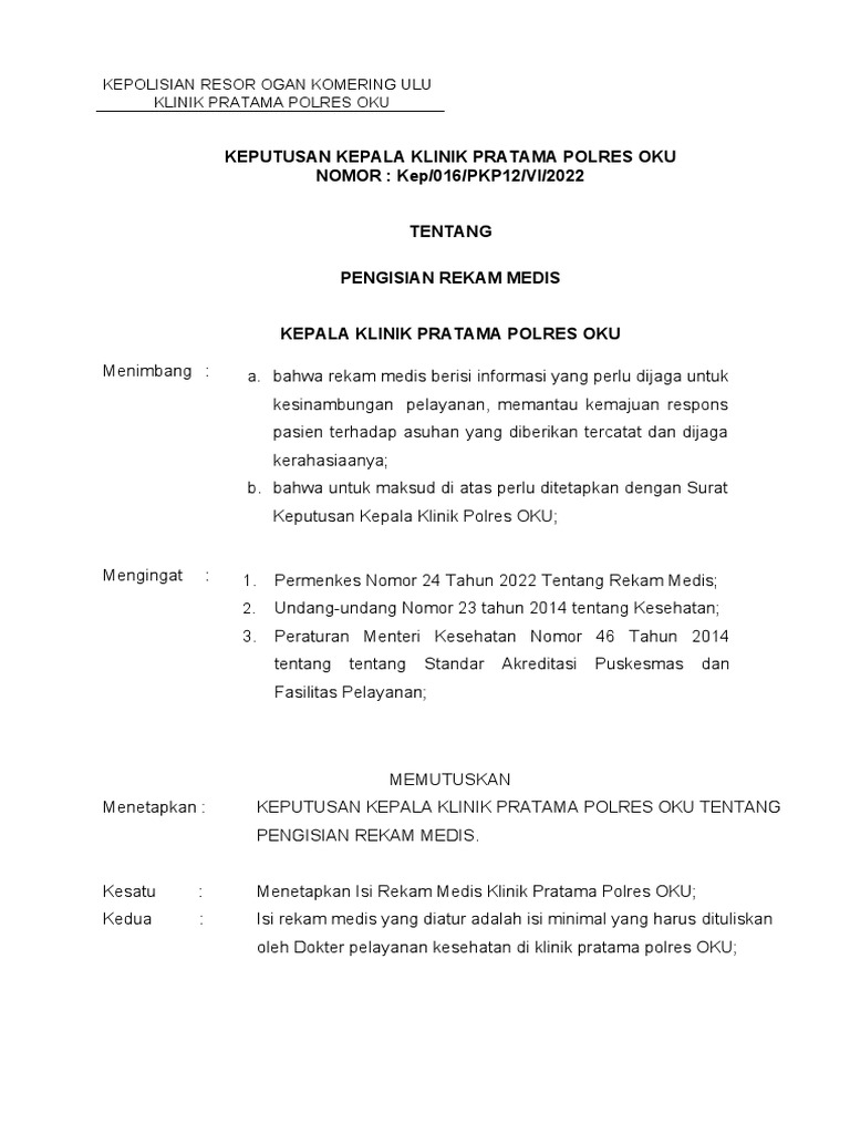 Contoh SK Benar | PDF