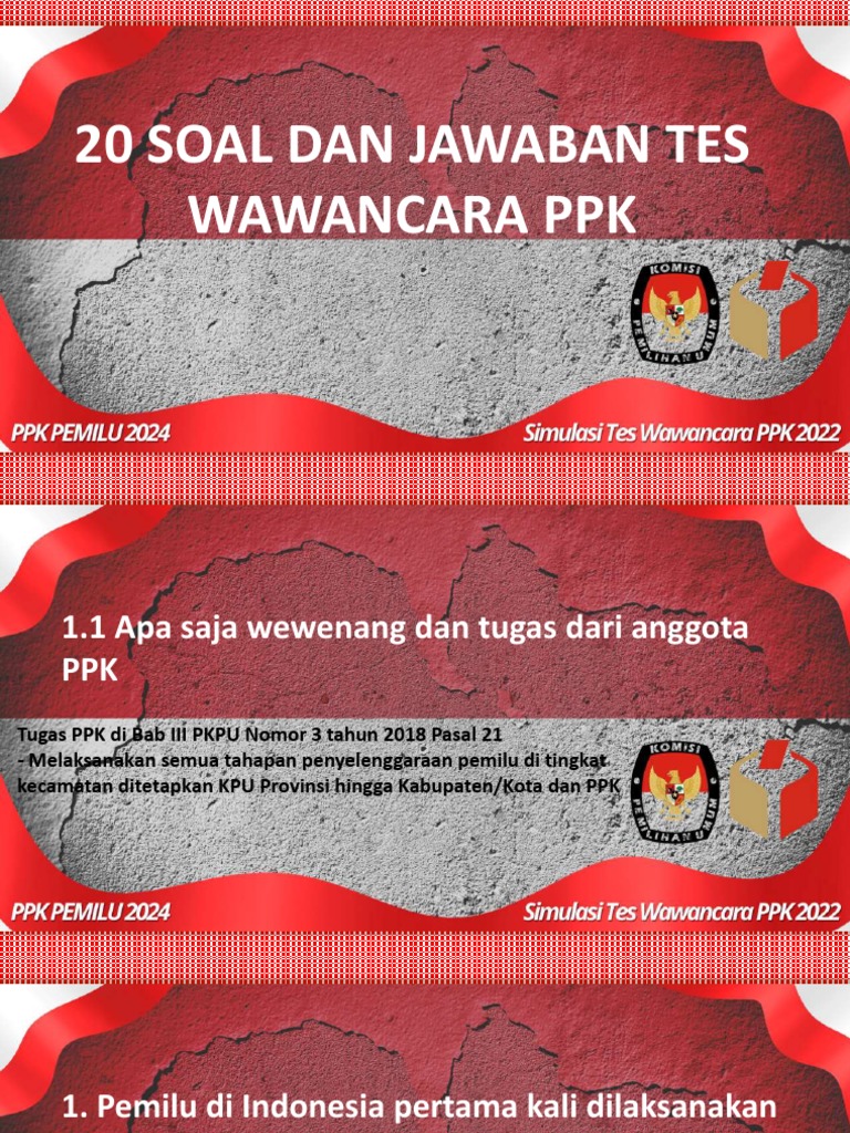 Soal Dan Jawaban Wwawancara PPK 2022 | PDF