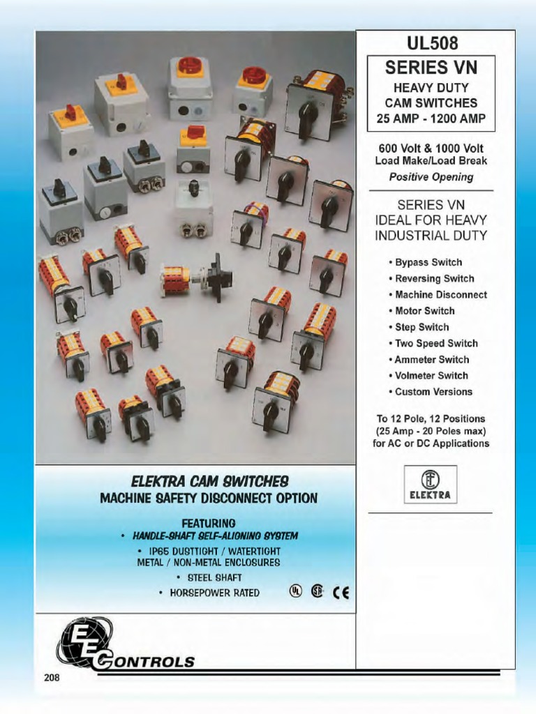 Elektra 04vncamswitches | PDF | Electric Motor | Switch