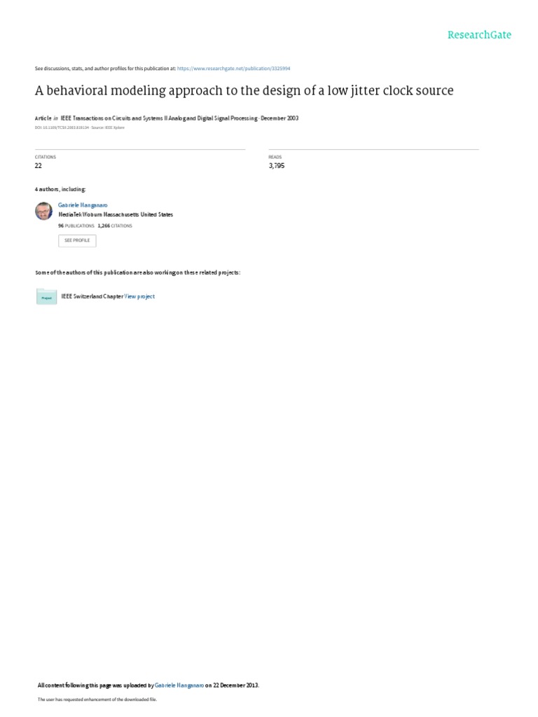 A20 Behavioral 20 Modeling 20 Approach 20 To 20 The 20 Design 20 of 20 ...