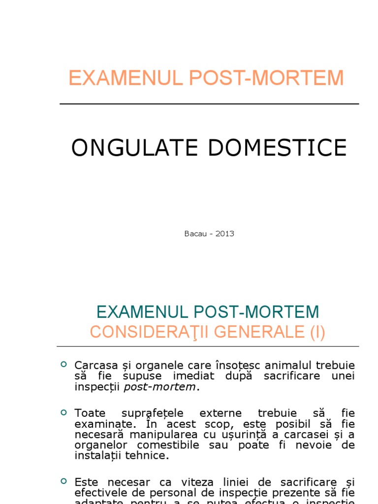 Examen Post Mortem | PDF