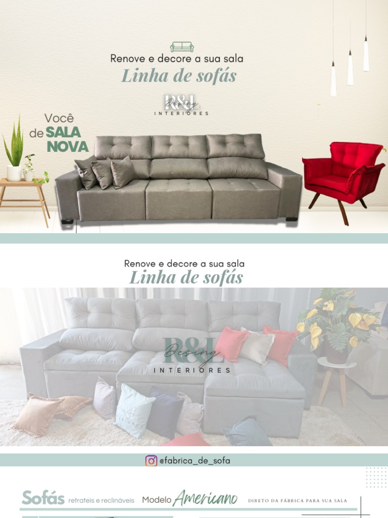 Sofás Retráteis e Reclináveis Direto da Fábrica | PDF