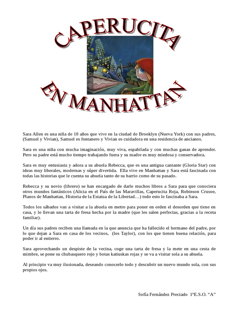 Caperucita en Manhattan | PDF