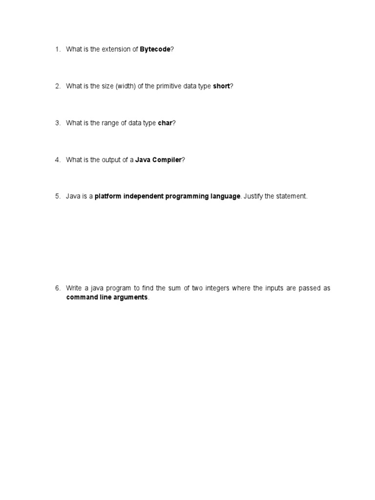 Java Viva Pdf 
