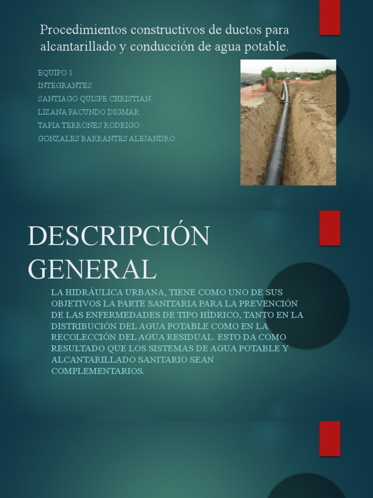Procedimiento Constructivo de Redes de Agua Potable | PDF ...