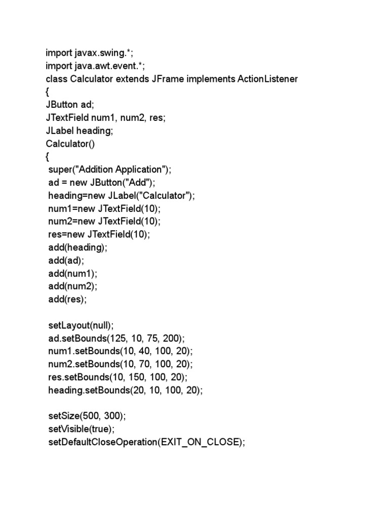 Gui Java Swing | PDF