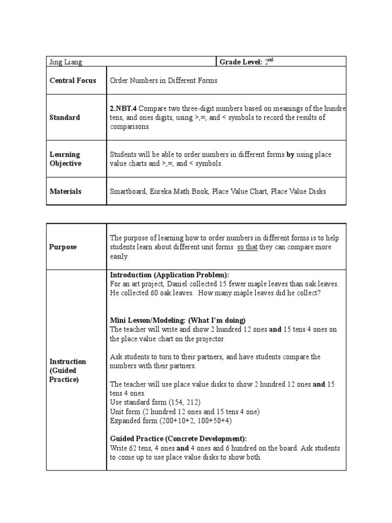 Pop Cycle 2 Math Lesson | PDF