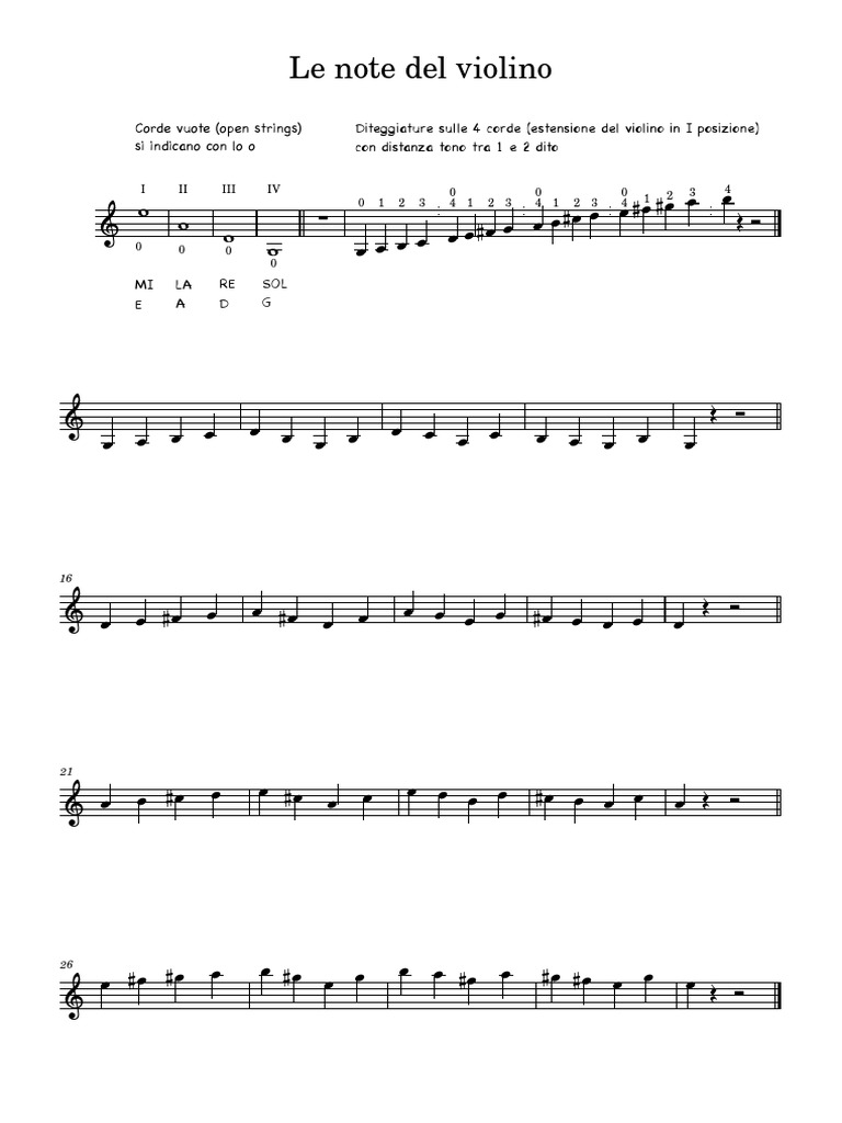 Le Note Del Violino | PDF