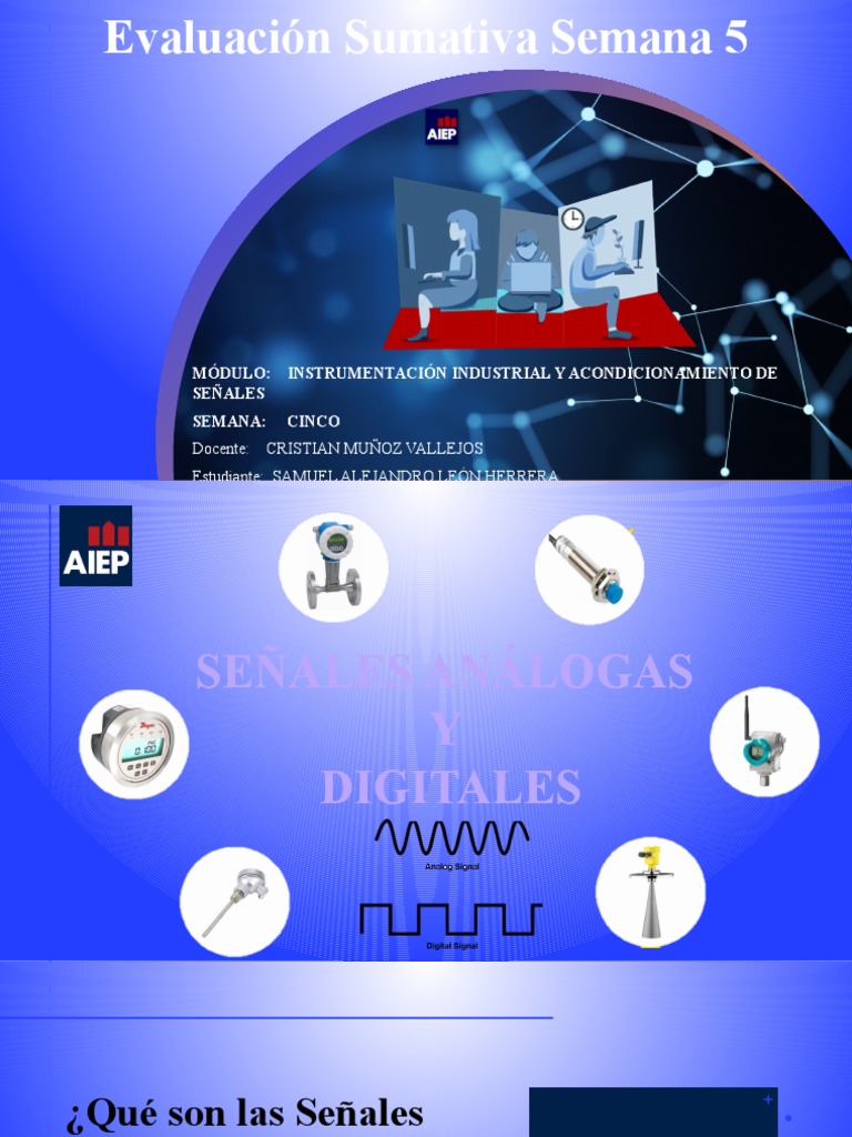 Evaluación Sumativa Semana 5 Samuel León | PDF | Señal analoga | Electrónica