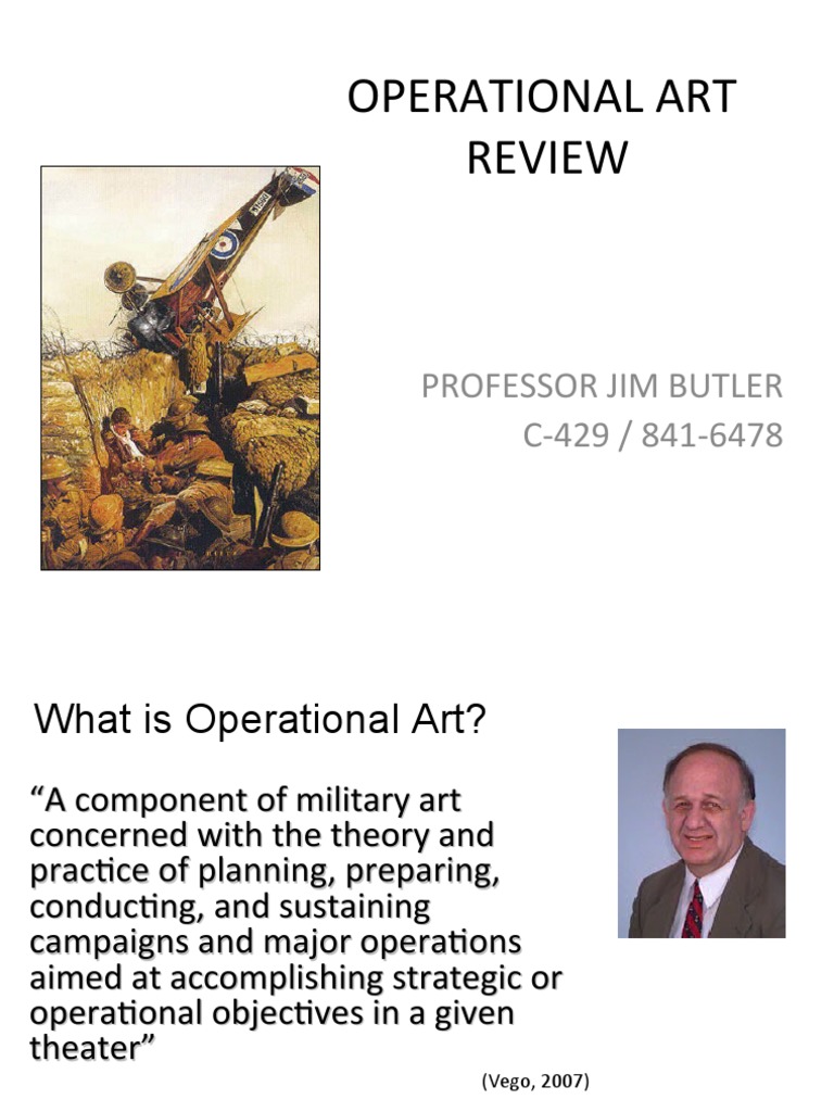 Operational Art Review: An Analysis of Key Concepts Related to the ...