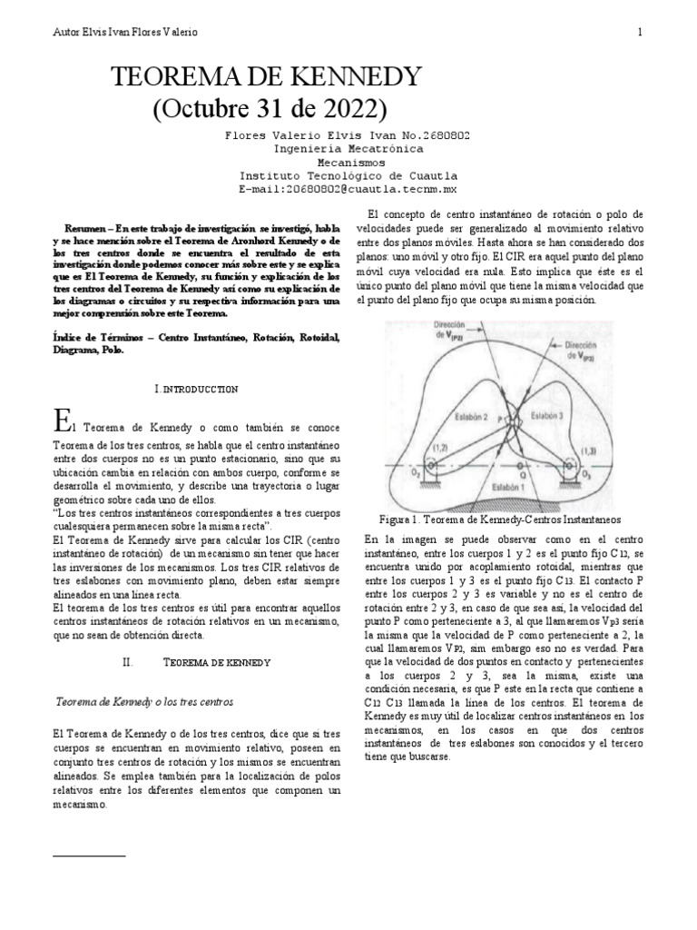 Teorema de Kennedy | PDF | Velocidad | Física