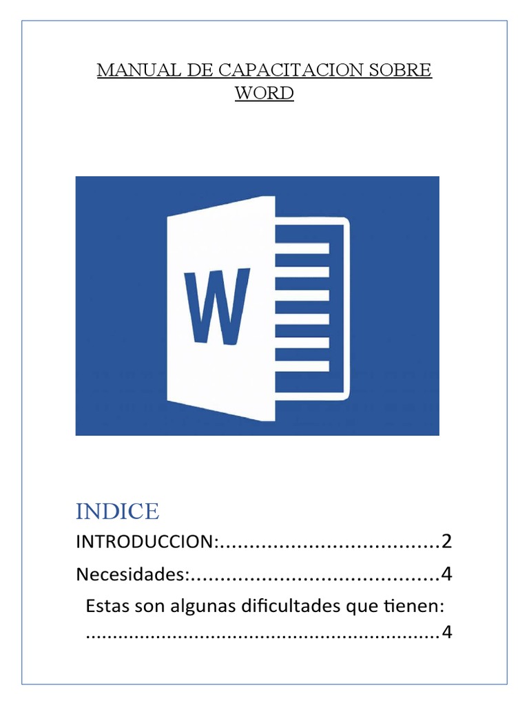 Manual de Capacitacion Sobre Word | PDF | Microsoft Word | Microsoft