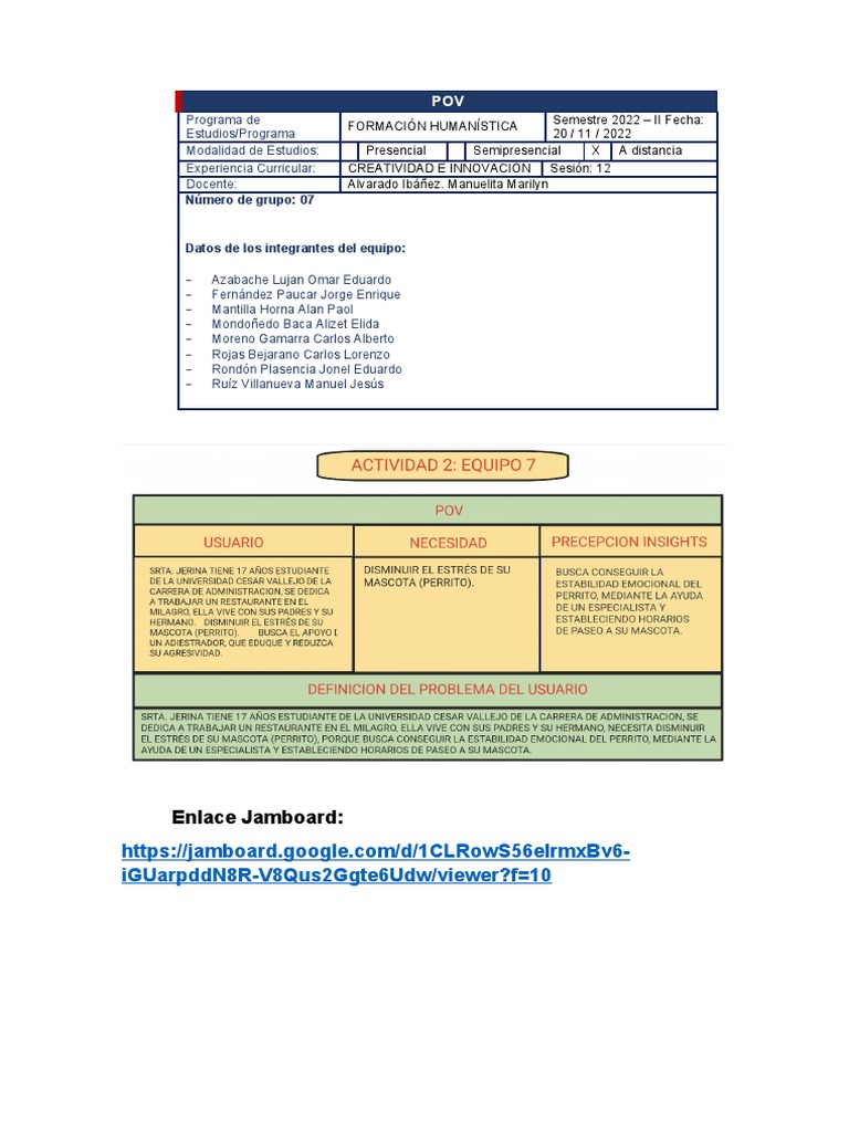 Estructura POV. Grupo 07 | PDF