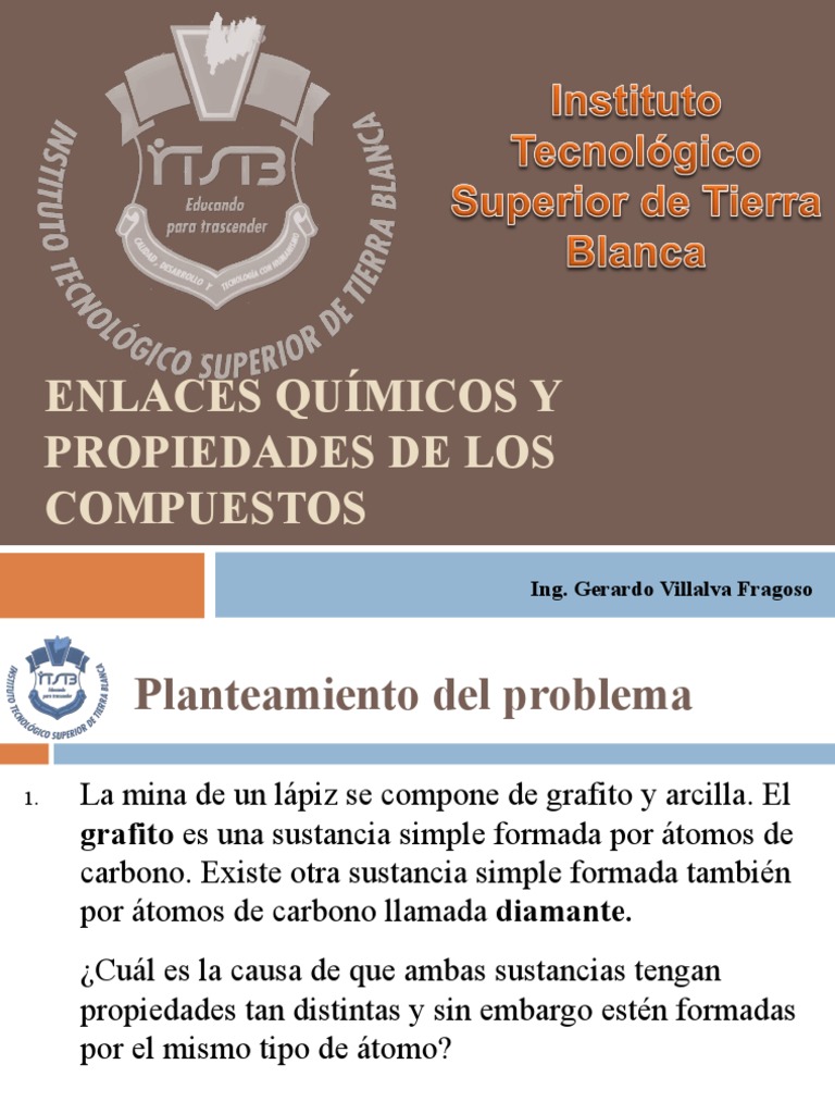 Enlaces Químicos y Propiedades de Compuestos | PDF | Enlace covalente ...