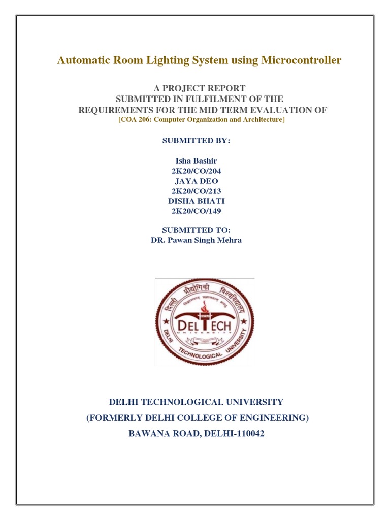 Automatic Room Lightning System Project | PDF | Electronic Circuits | Relay