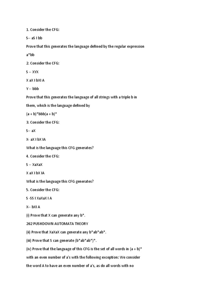 cfg | PDF | Metalogic | Languages