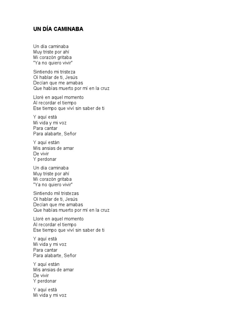 Un Día Caminaba | PDF | María, madre de Jesús | orador del Señor