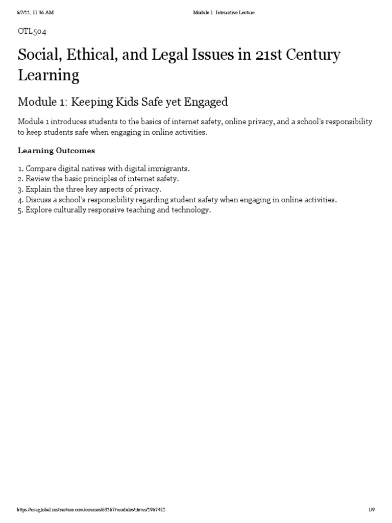 Module 1 - Interactive Lecture | PDF | Computing | Communication