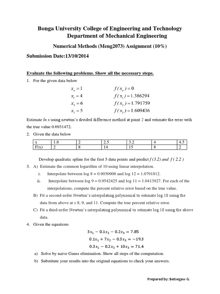 Numerical Method | PDF | Interpolation | Algorithms