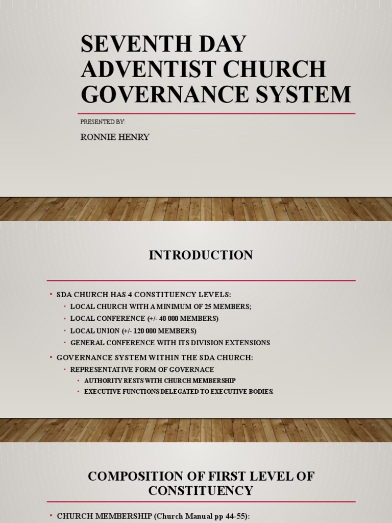 SDA Church Governance Overview | PDF | Elder (Christianity) | Seventh ...
