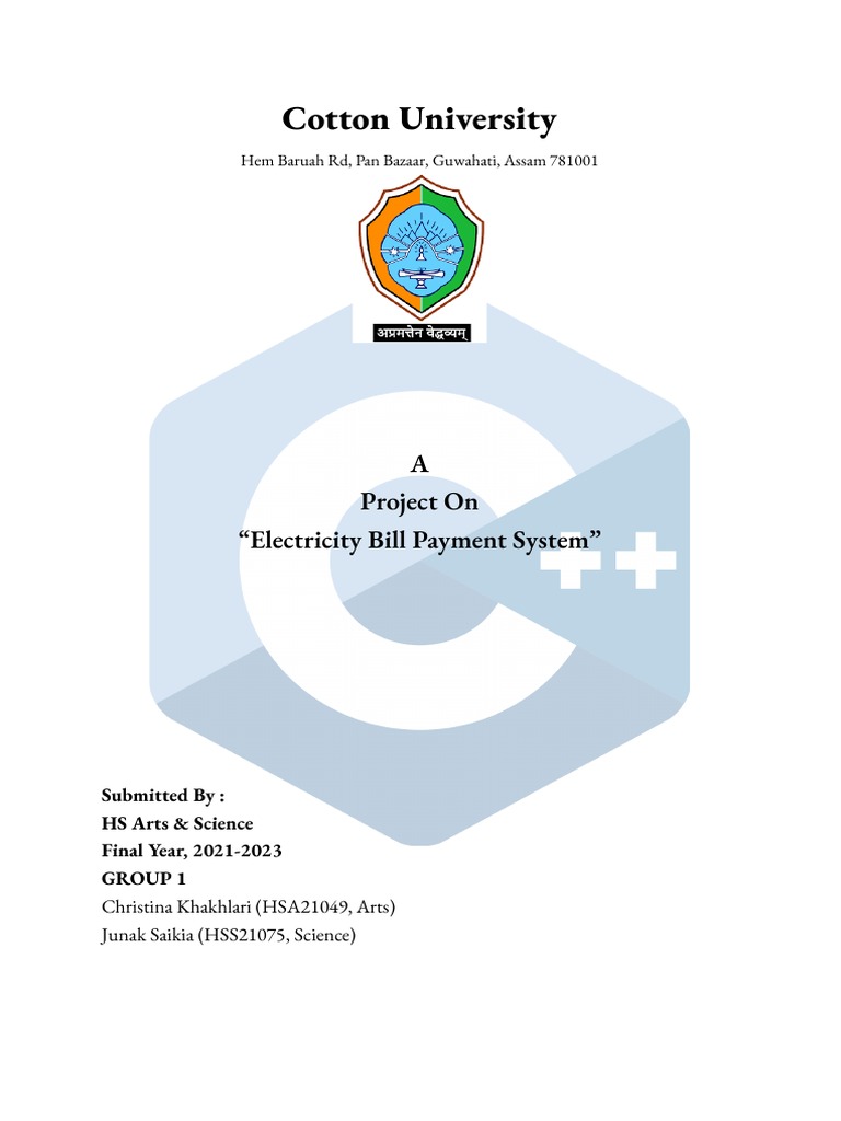 Electricity Bill Payment System Project | PDF | C++ | Computer Program
