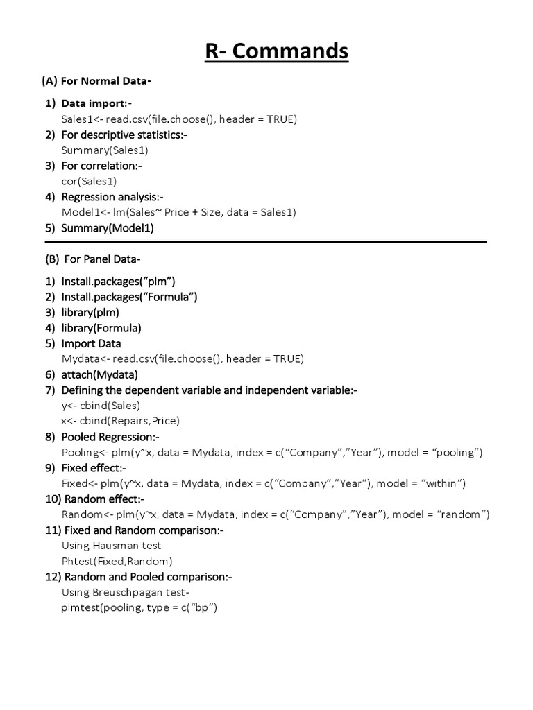 R - Command | PDF