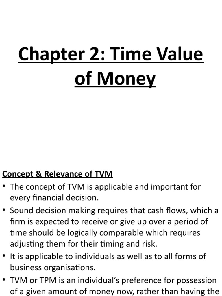 Chapter 2 TVM | Download Free PDF | Present Value | Interest