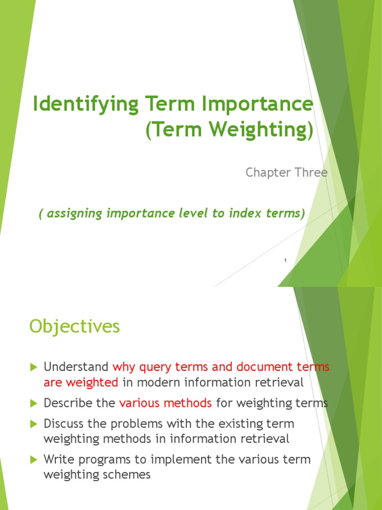 Term Weighting Pdf Search Engine Indexing