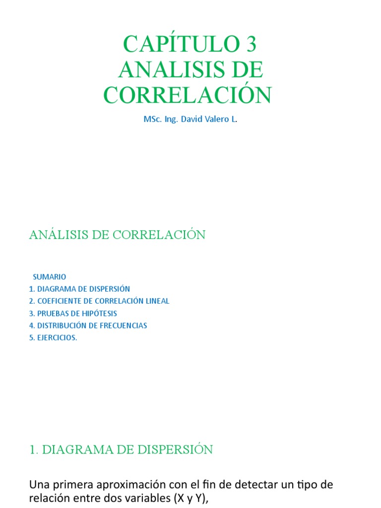 CAP. 3 Analisis de Correlacion | PDF | Prueba de hipótesis estadísticas ...