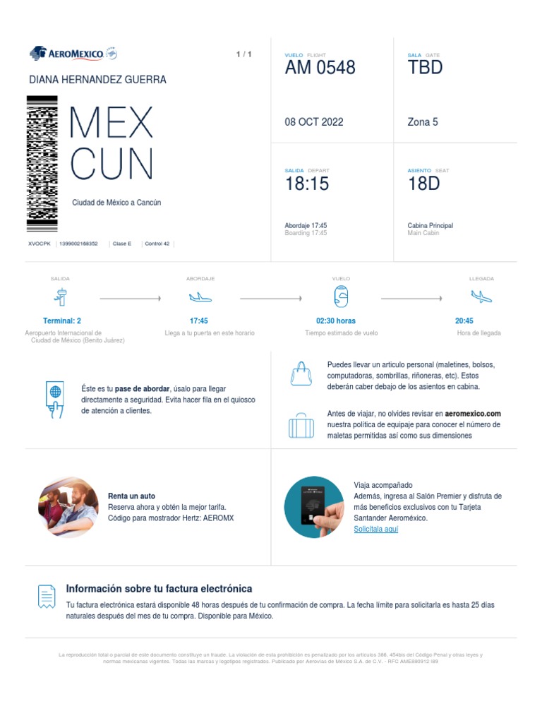 BOLETOS de Avión | PDF | Aviación