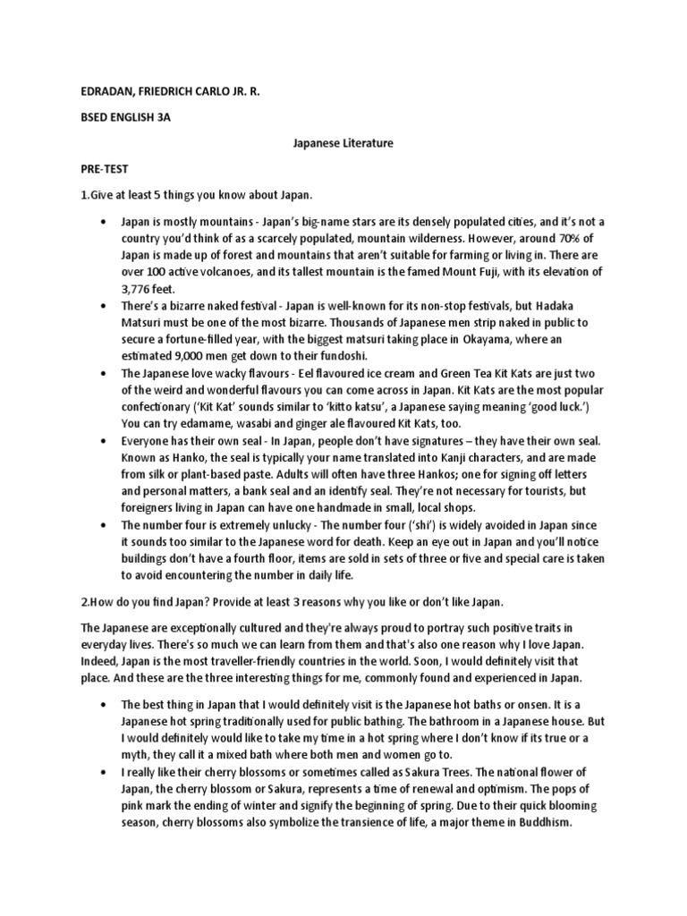 EDRADAN - Japanese Literature | PDF | General Fiction