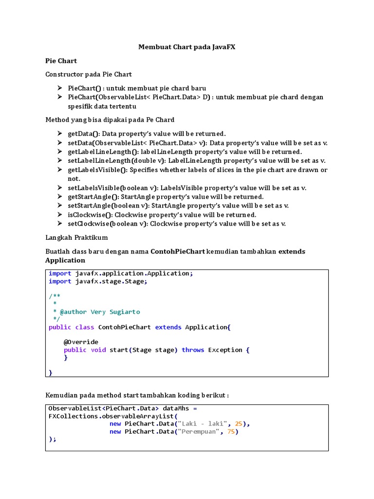 Membuat Chart Pada JavaFX | PDF