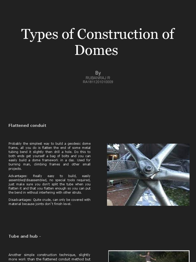 Methods for Constructing Domes | PDF | Pipe (Fluid Conveyance) | Dome