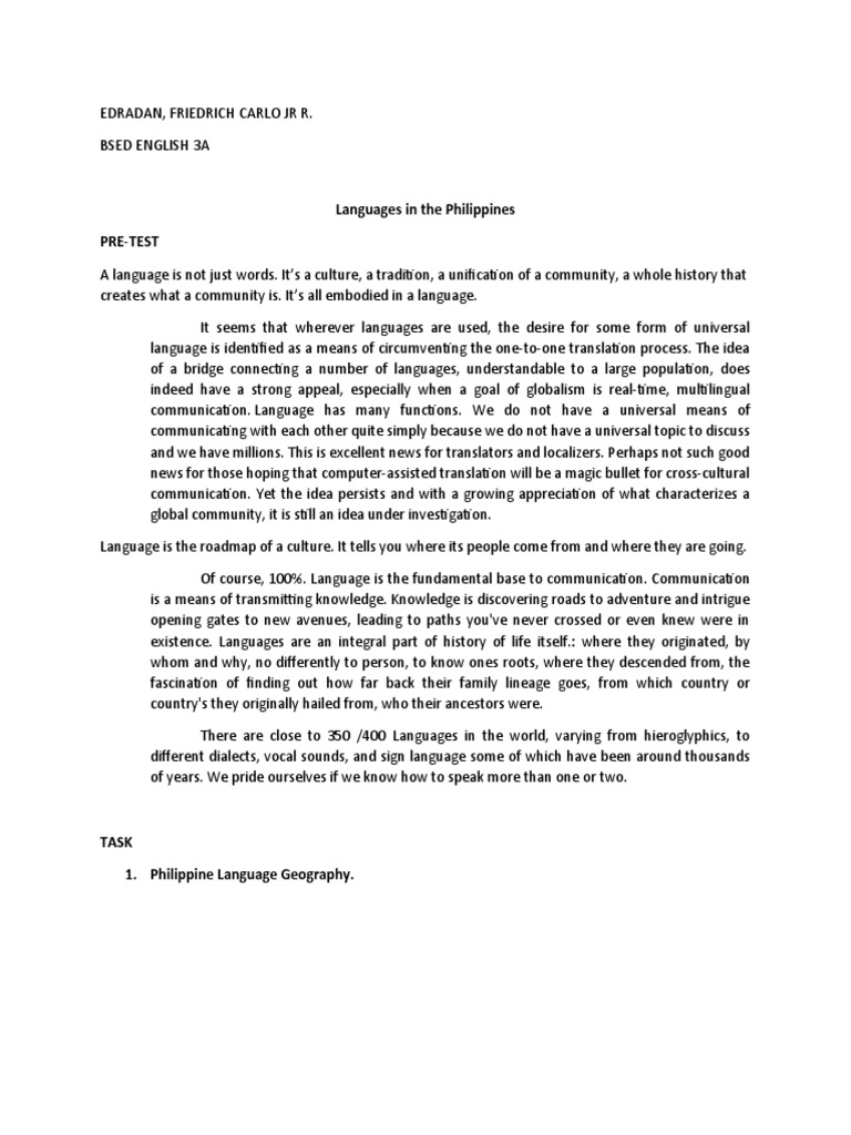 Importance of Language in Culture | PDF | Language Arts & Discipline
