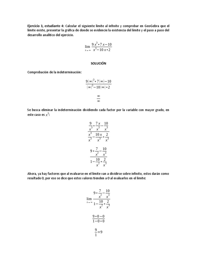 Solución Ejercicio3 Estudiante4 | PDF | Matemáticas | Análisis matemático