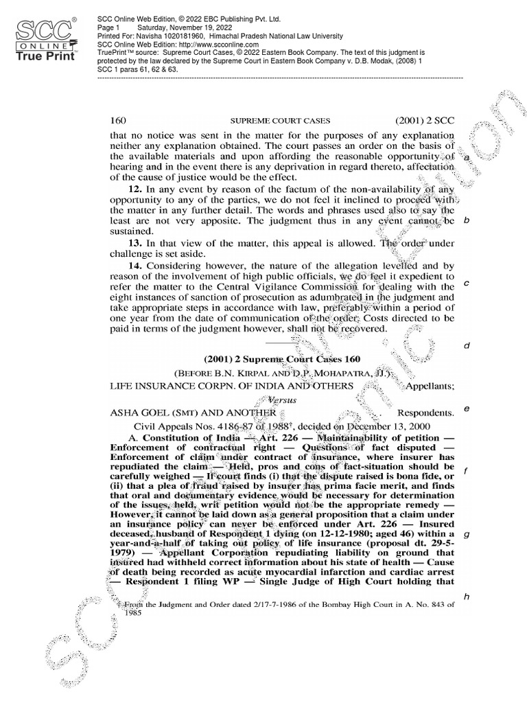 Excerpts from a Supreme Court of India case discussing copyright ...