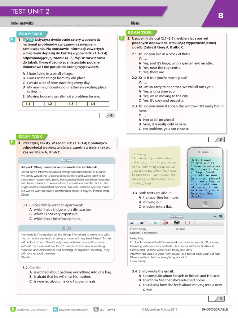 Test Unit 2 B | PDF | Home