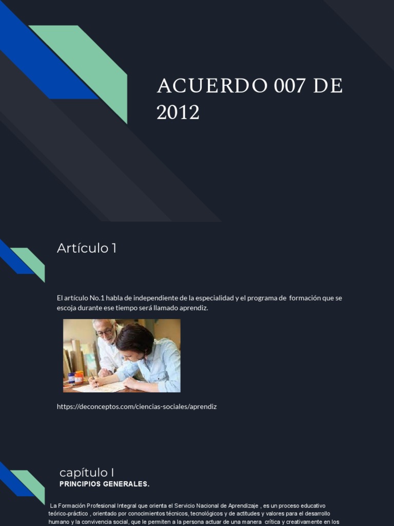 Acuerdo 007 de 2012 | PDF | Aprendizaje | Evaluación