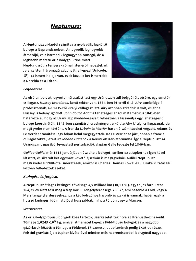 Neptunusz | PDF