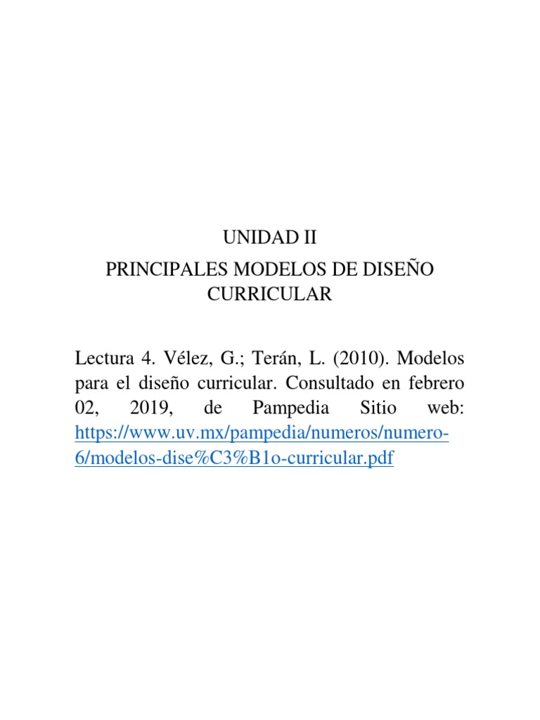 Modelos para El Diseño Currícular | PDF | Plan de estudios | Evaluación