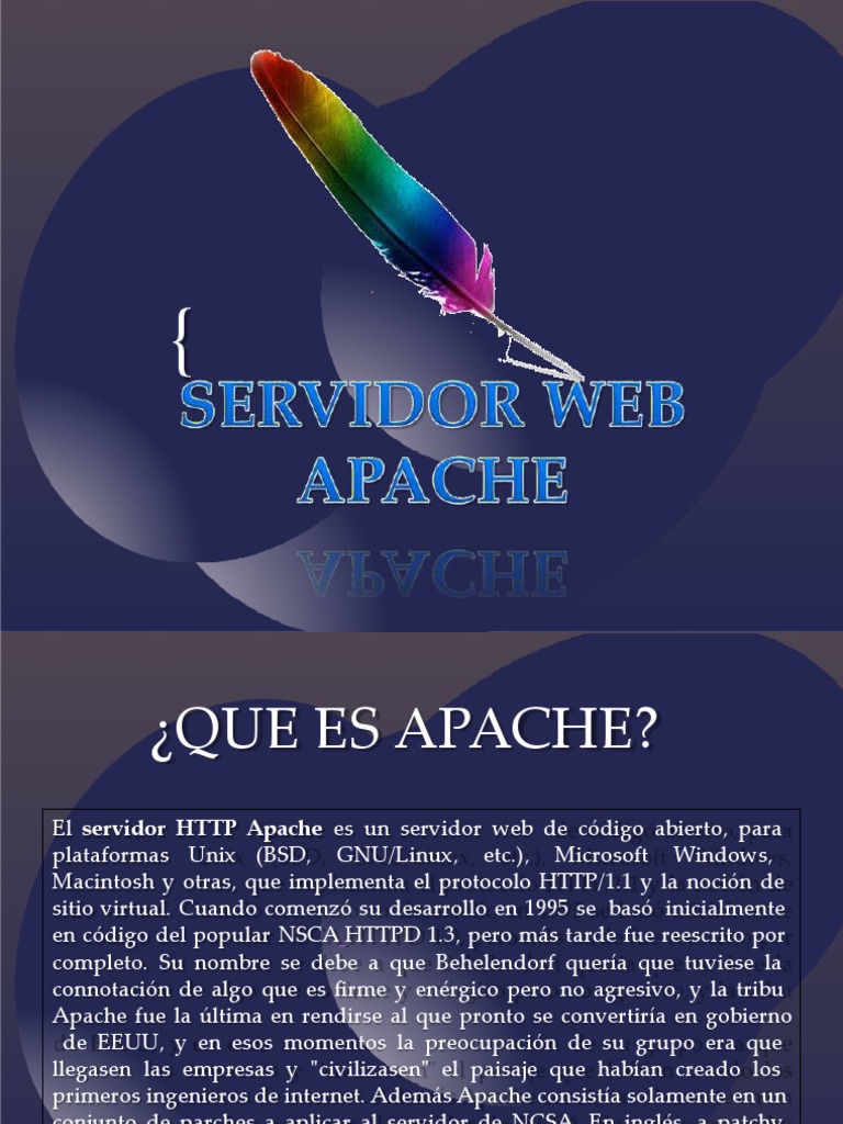 Servidor Web Apache | PDF | Servidor HTTP Apache | Edad de información